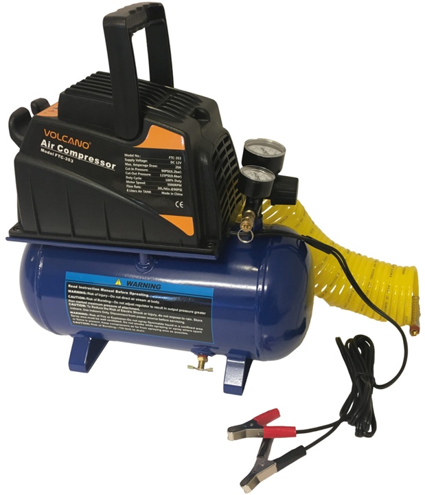 Volcano KOMPRESSOR MED TANK 8 LITER 12V - PT Verktyg